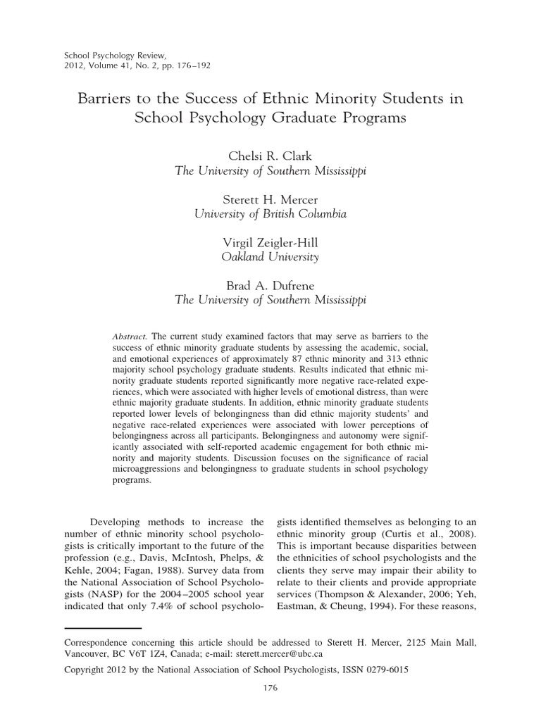 Clark Mercer Zeigler-Hill Dufrene 2012 | PDF