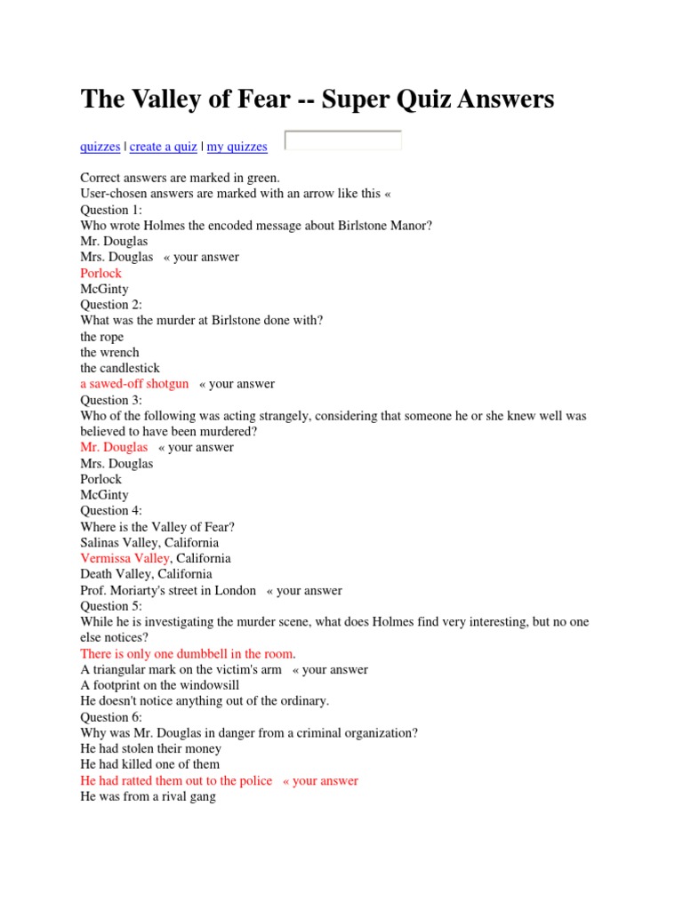 The Valley of Fear | PDF