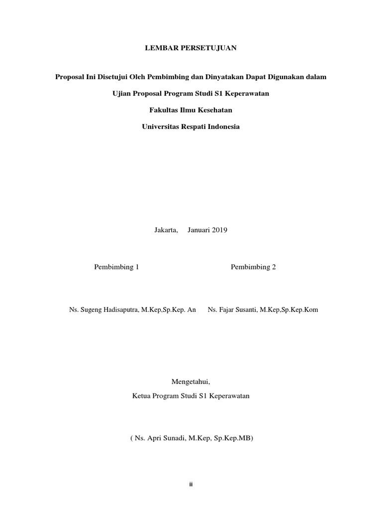 Lembar Persetujuan Proposal | PDF