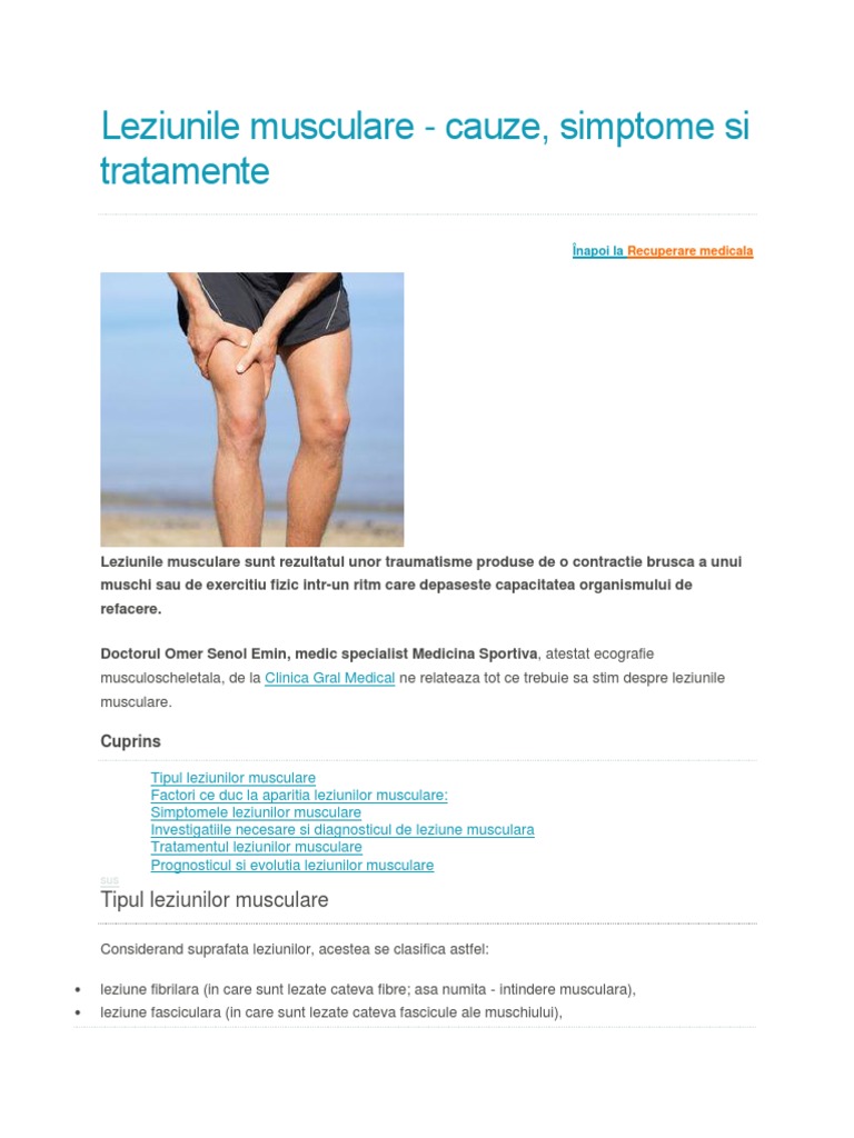 Leziuni Musculare | PDF