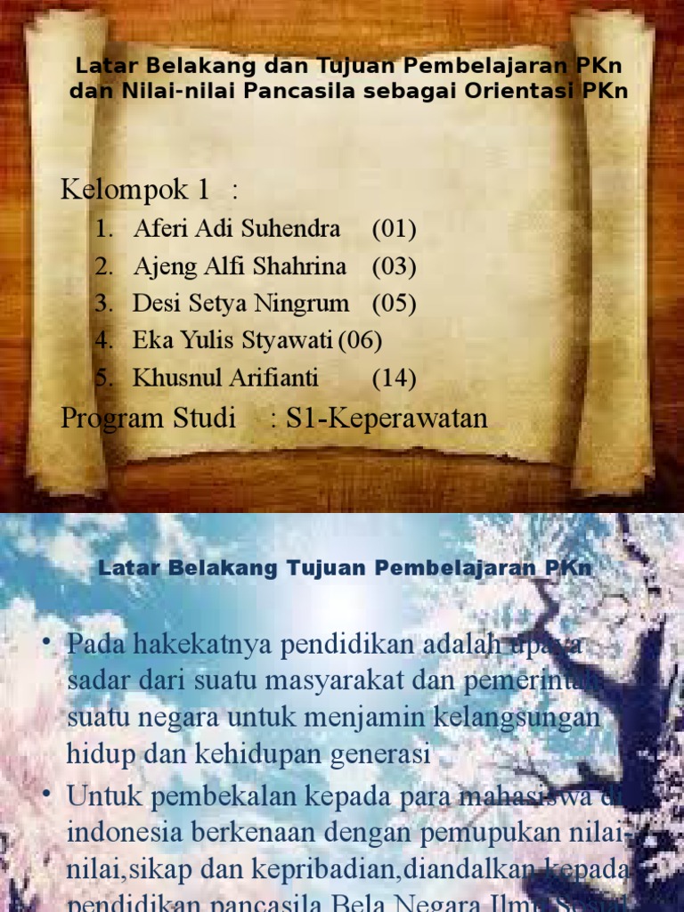 1 Eka Latar Belakang Dan Tujuan Pembelajaran PKN Dan Nilai-Nilai ...
