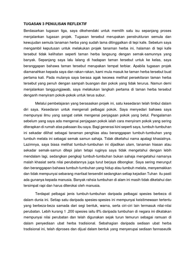Lestari Penulisan Reflektif | PDF | Sains & Matematika