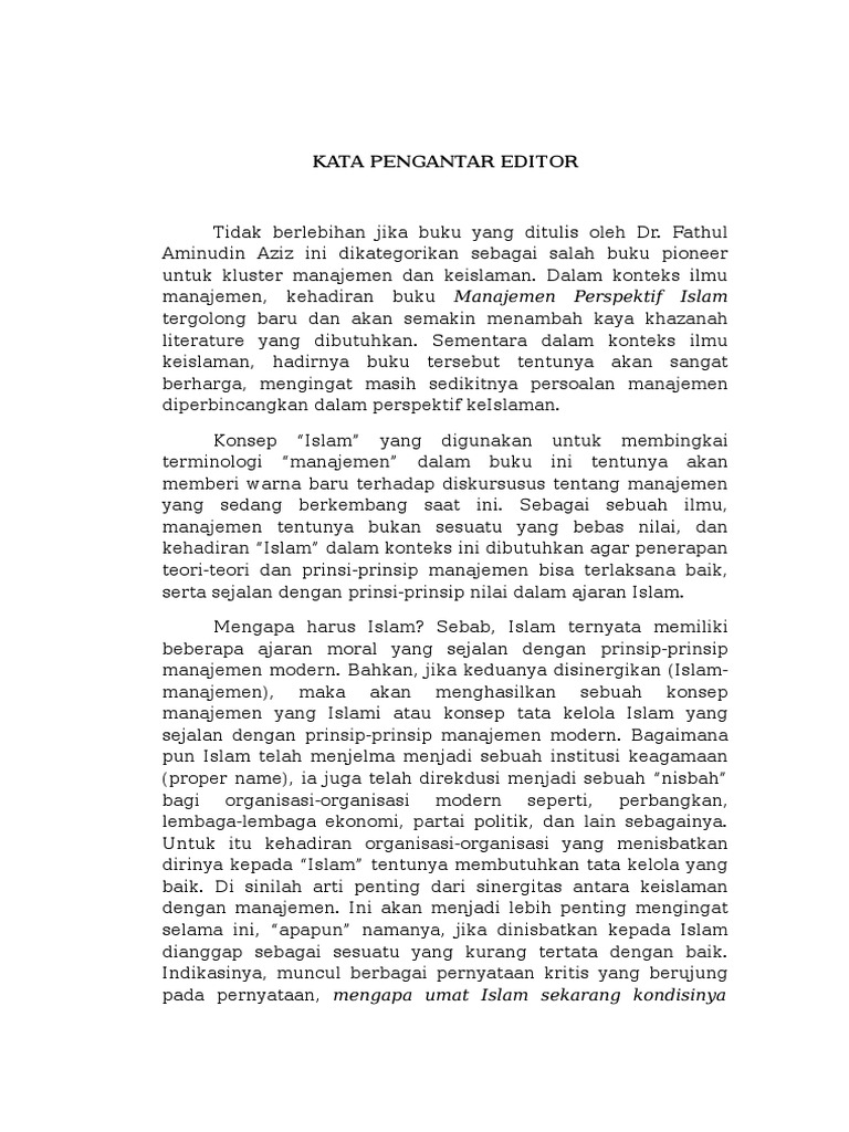 Kata Pengantar Editor | PDF