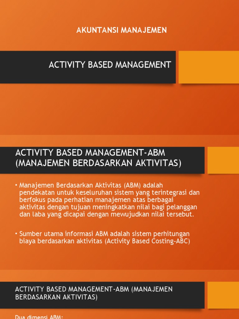 Materi 3 Activity Based Management | PDF