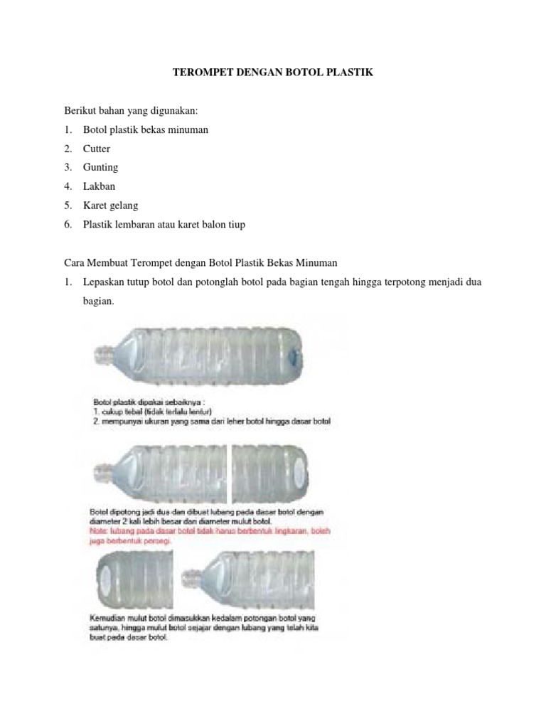 Cara Membuat Terompet Tahun Baru Dengan Botol Plastik | PDF