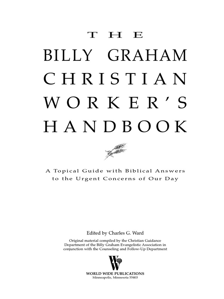 Billy Graham Christian Workers Handbook | PDF