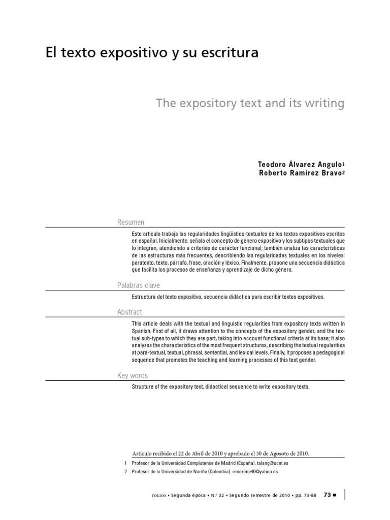 Texto Expositivo Estructura | PDF