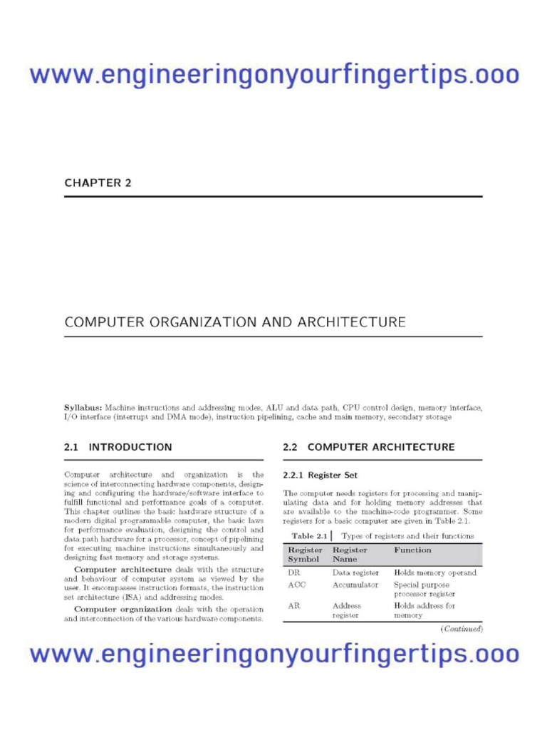 Computer Organization & Architecture | PDF