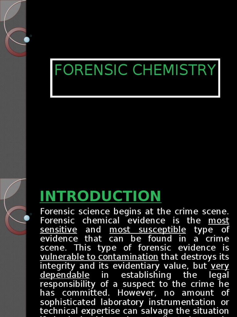 Forensic Chemistry | PDF | Self-Improvement | Wellness
