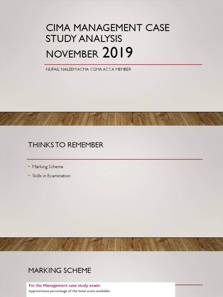 CIMA Management Case Study Analysis 2019 | PDF | Business
