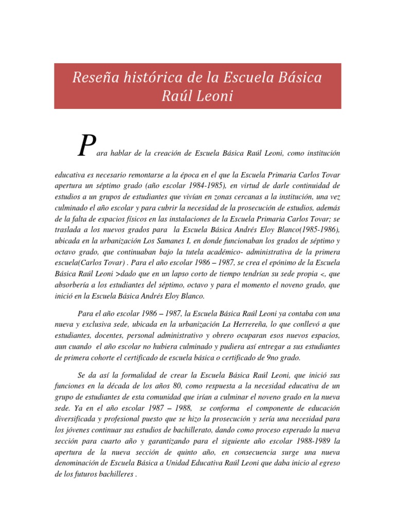 Historia de Raúl Leoni LB | PDF