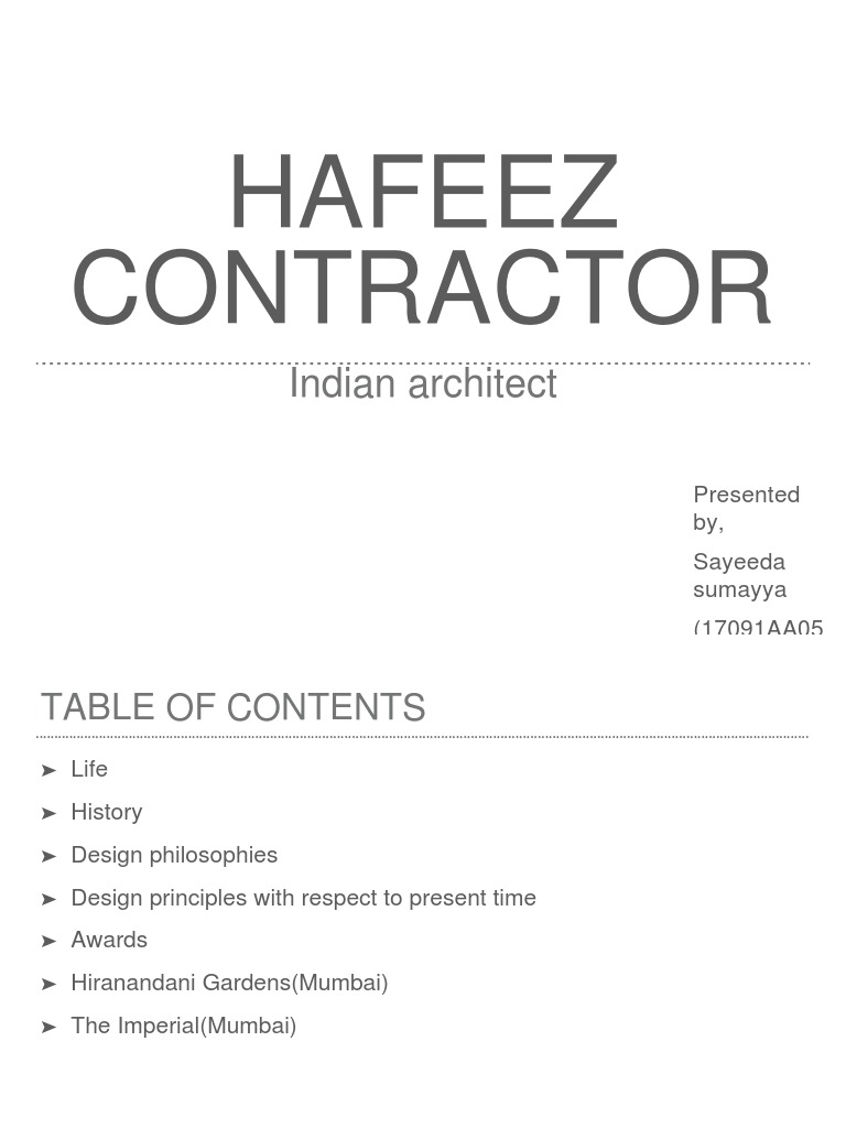 History Hafeez Contractor | PDF | Business | Art