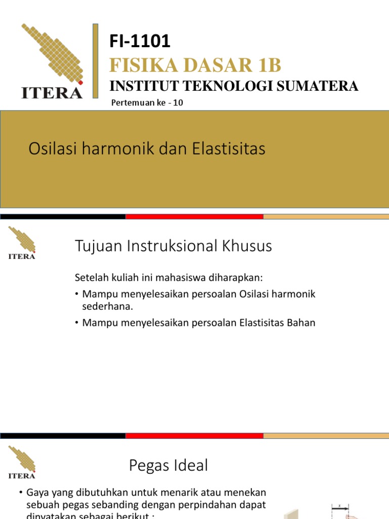 10-Elastisitas Dan Osilasi Harmonik - B - Rev | PDF