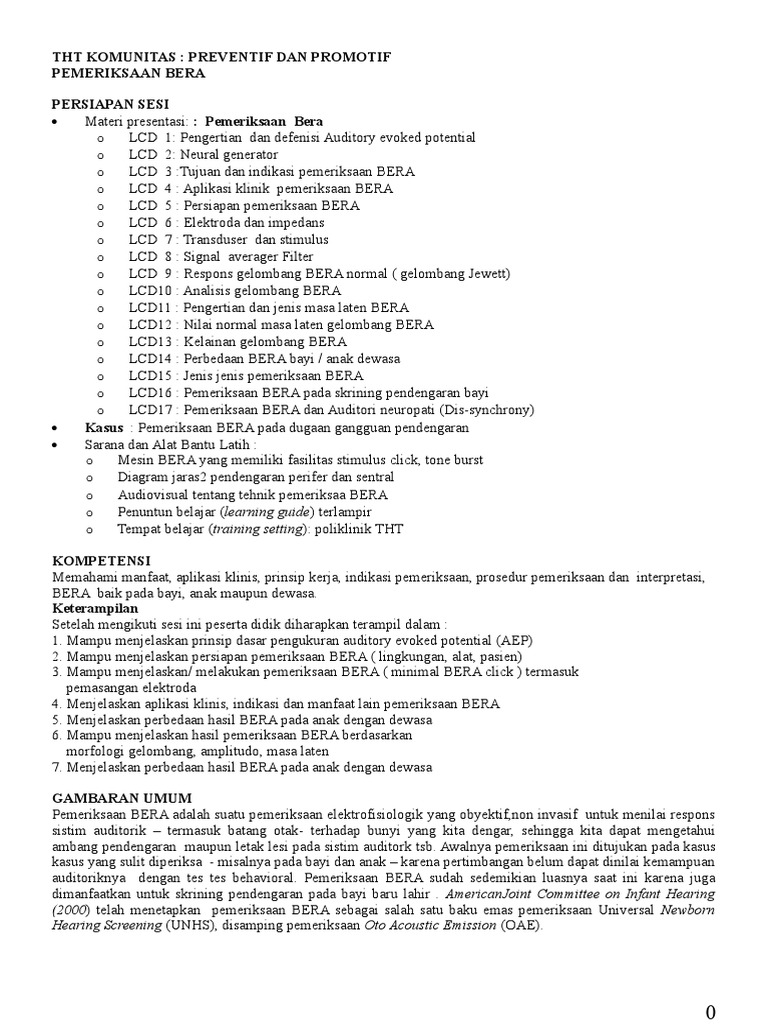 Pemeriksaan - Bera | PDF