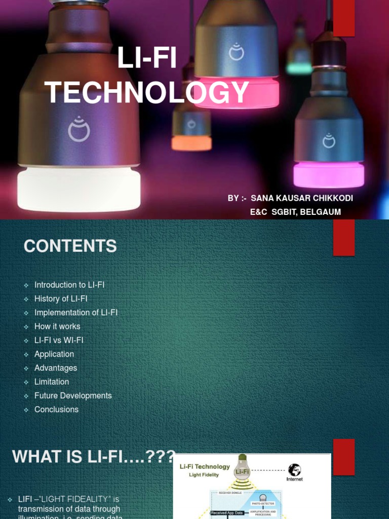 Li-Fi Technology Overview | PDF | Technology & Engineering