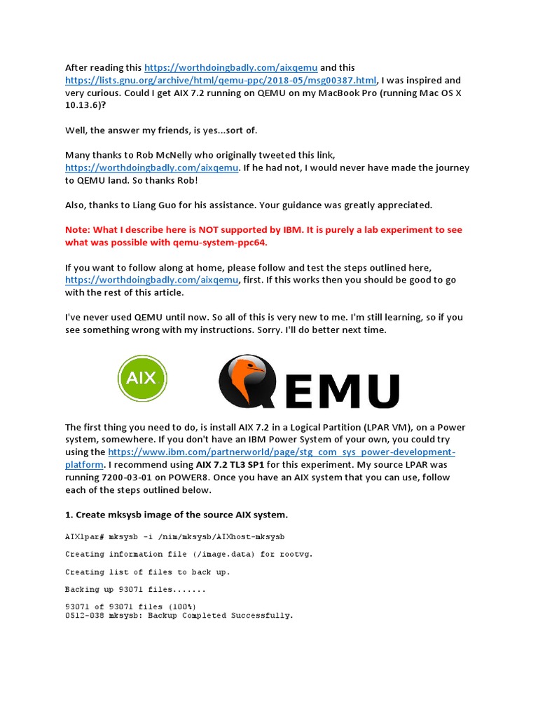 AIX QEMU Blog | PDF