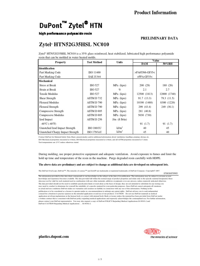 Zytel HTN52 G35 HSL | PDF