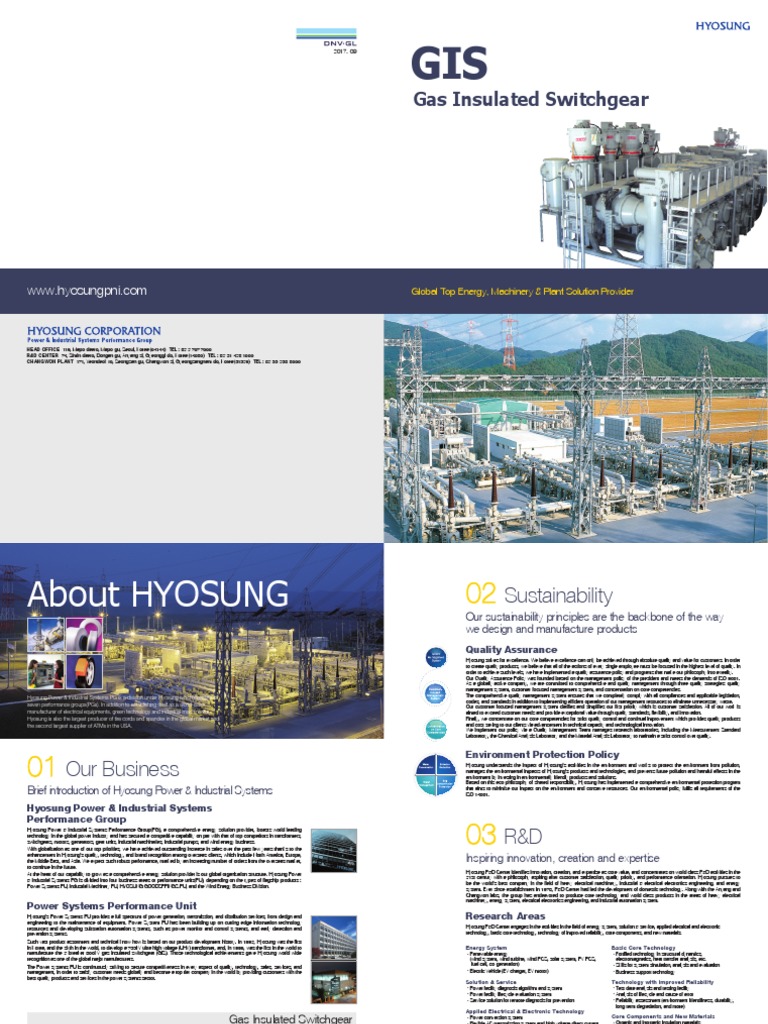 Gas Insulated Switchgear-Catalog | PDF