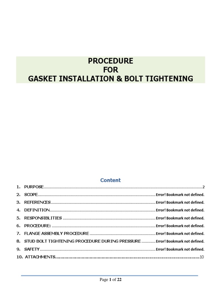 Gasket & Bolt Installation Guide | PDF | Home & Garden | Technology ...