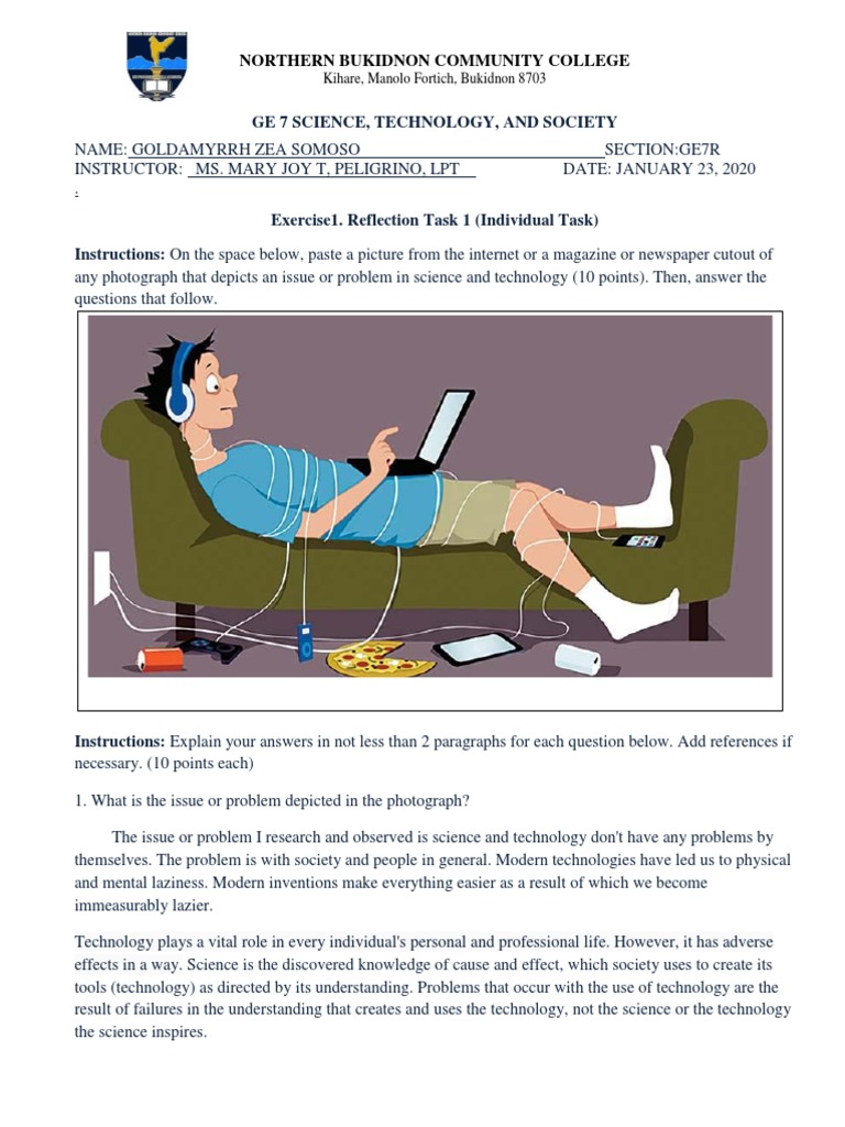 Reflection Task 1 Problem in Sts | PDF