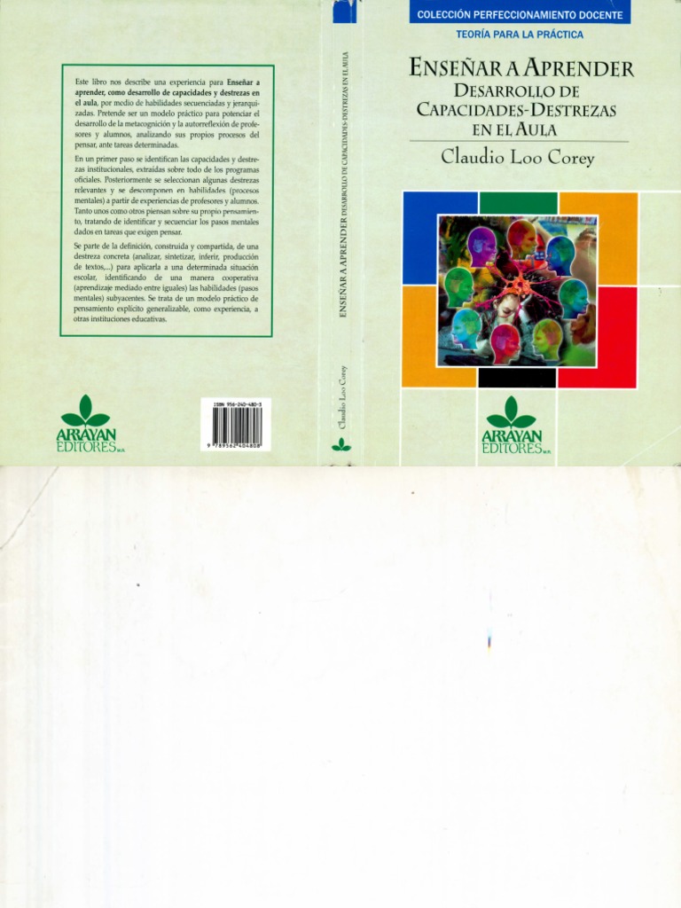 Enseñar A Aprender Desarrollo de Capacidades - Destrezas en El Aula PDF | PDF