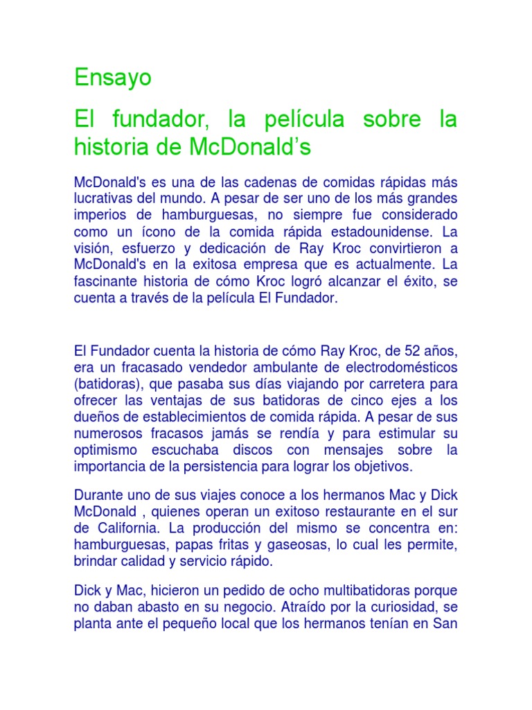 El Fundador | PDF