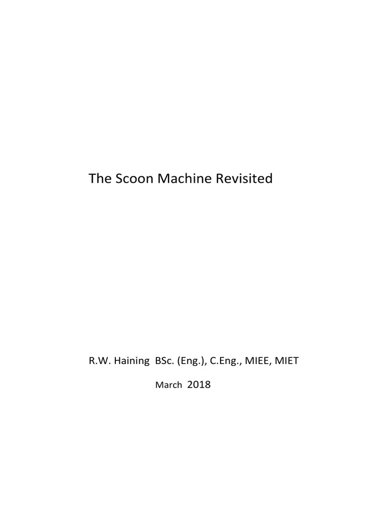 The Scoon Machine Revisited | PDF