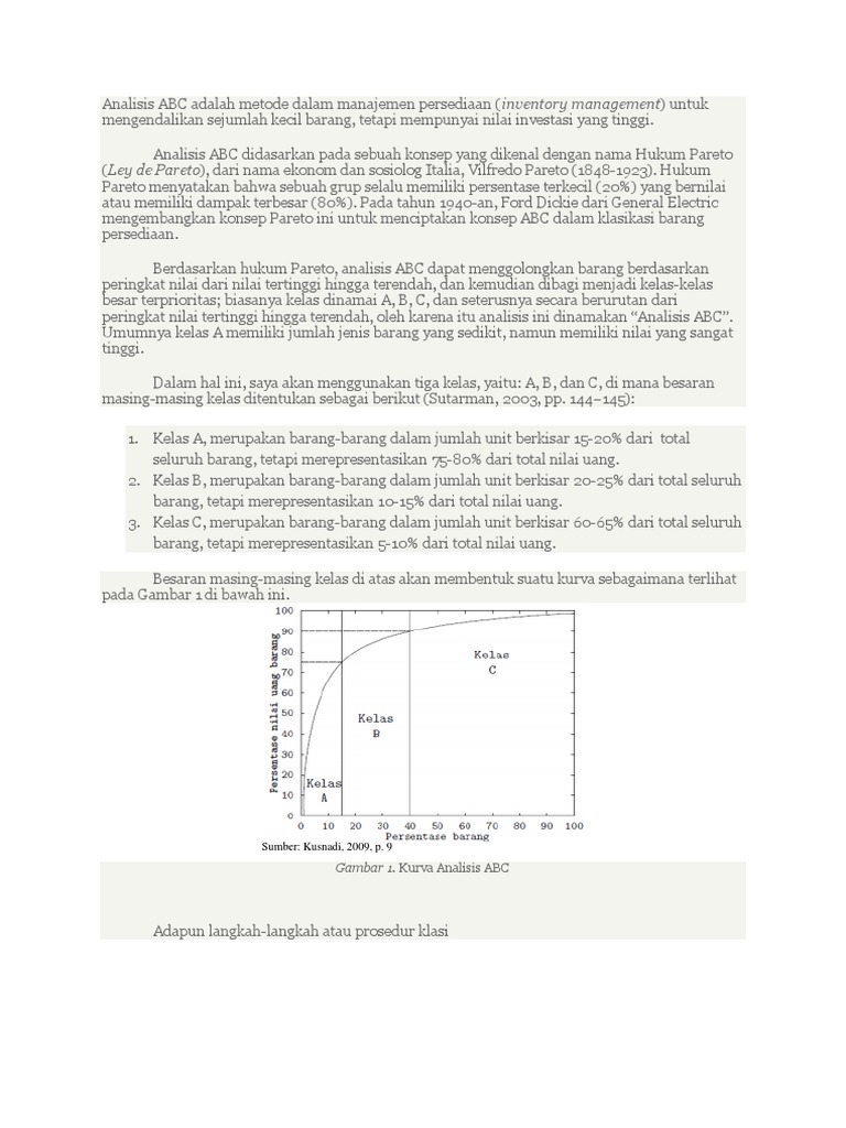 Metode Analisis ABC dalam Persediaan | PDF | Pengelolaan Keuangan & Uang