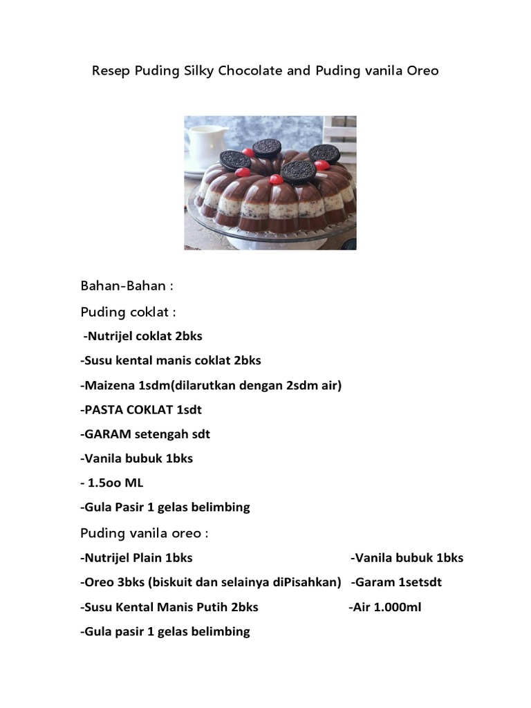 Resep Puding Coklat | PDF
