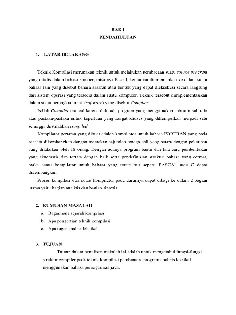 Makalah Teknik Kompilasi | PDF | Seni | Komputer