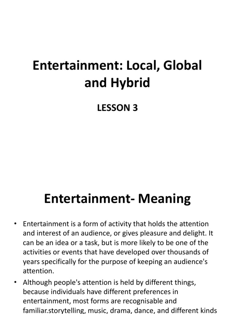 Understanding Entertainment's Meaning | PDF | Politics | Social Science