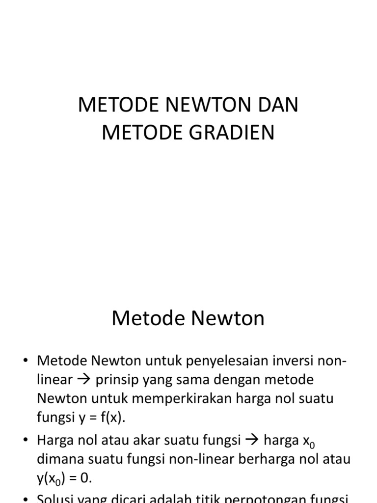 9 Inversi Non Linear Newton | PDF | Metode & Bahan Ajar