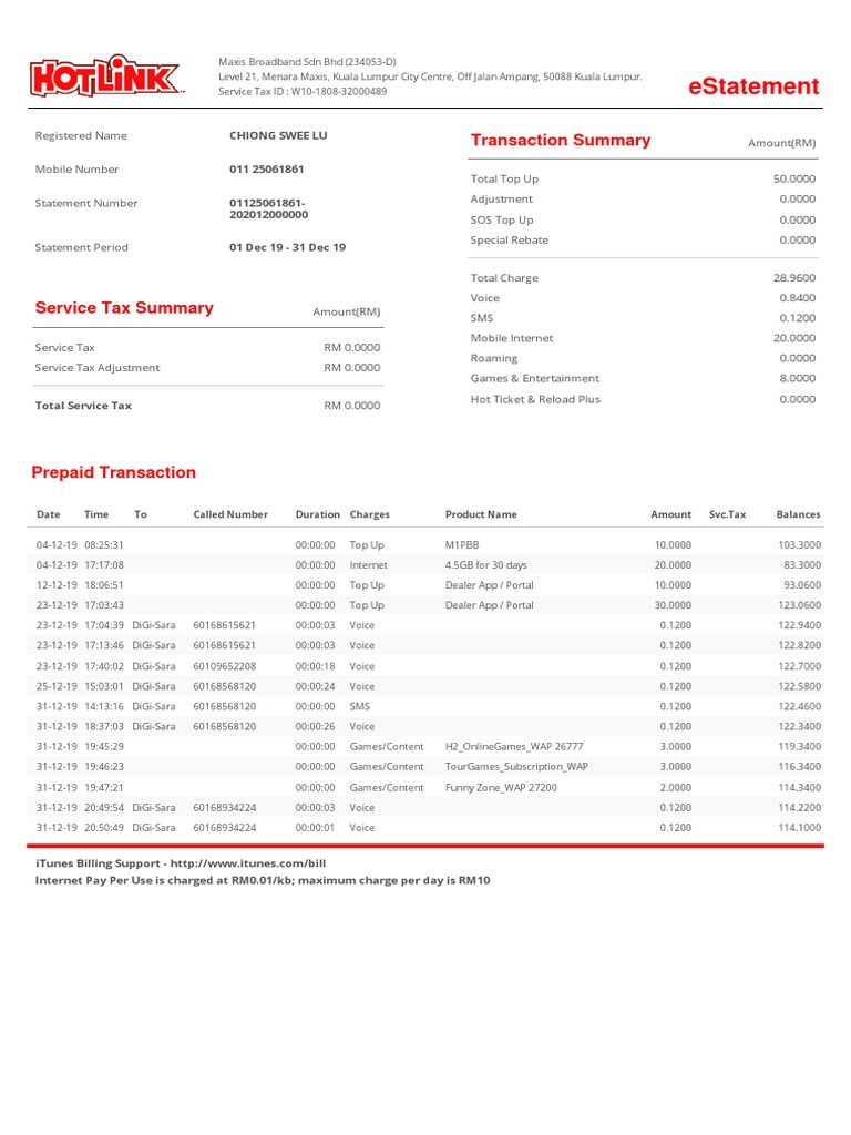 Estatement PDF | PDF