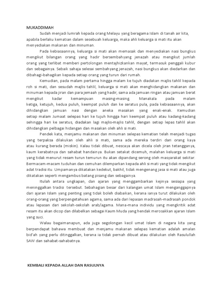 Hukum Menyediakan Kenduri Kahwin | PDF