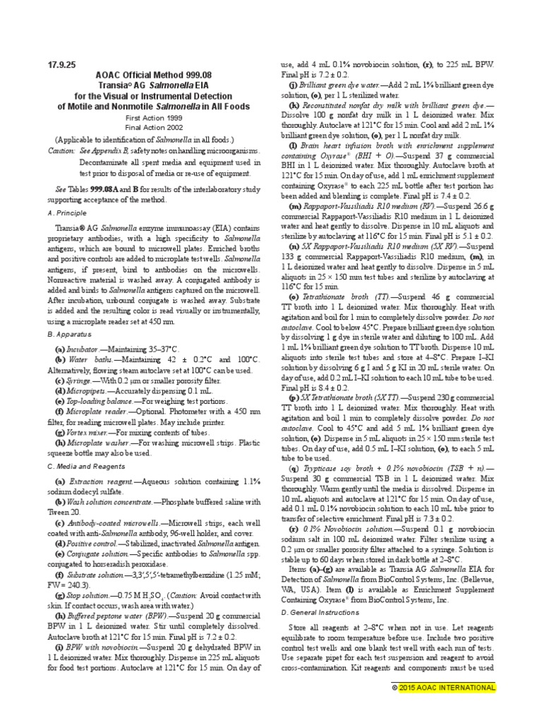 999.08 Salmonella EIA Transia AG - 20 TH | PDF