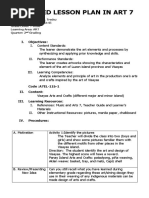 Grade 4 Visual Arts Lesson Plan | PDF | Shape | Lesson Plan