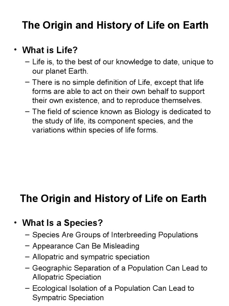 History of Life on Earth Explained | PDF | Life | Cell (Biology)