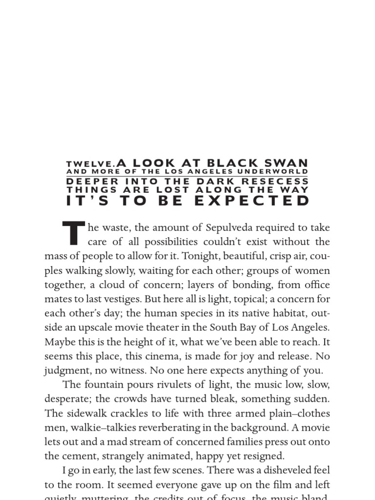 It'S To Be Expected: A Look at Black Swan | PDF | Nature