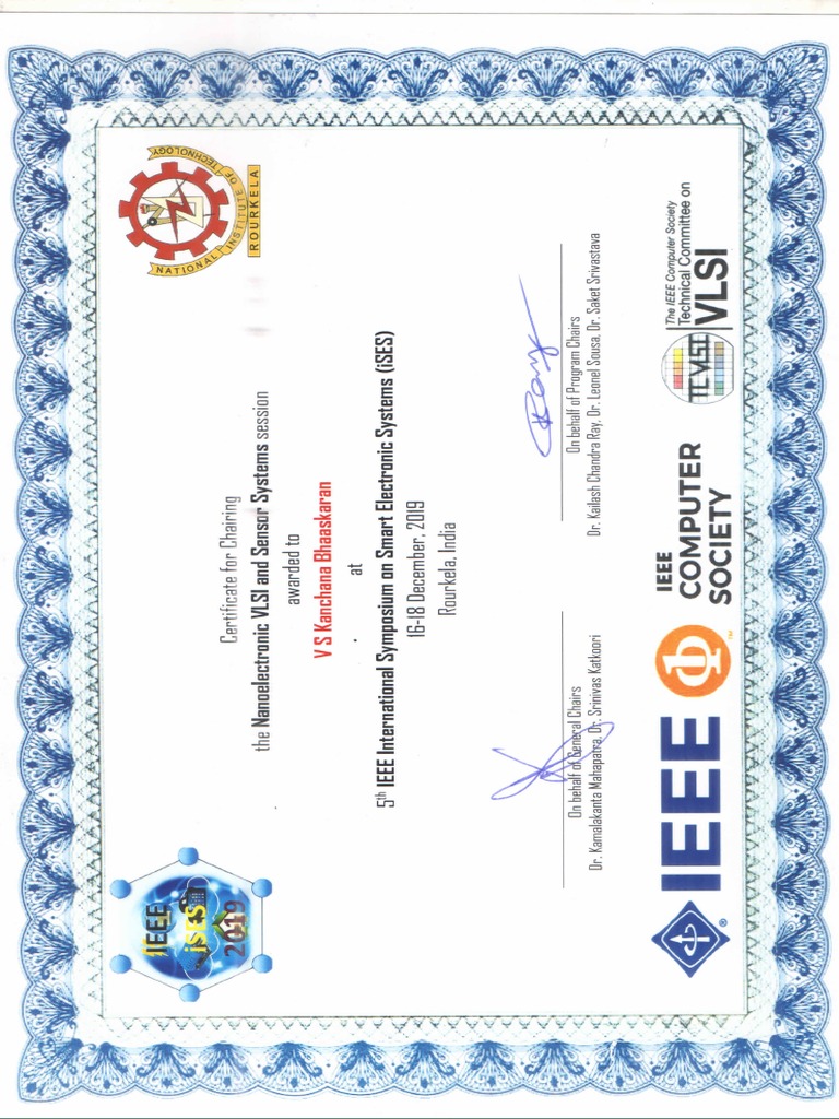 Certificate - IEEE Conference PDF | PDF