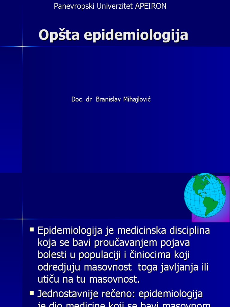 Epidemiologija 1 | PDF