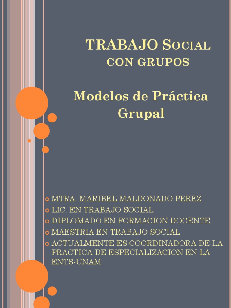Modelos de Intervención Grupal en Trabajo Social | PDF | Comportamiento ...