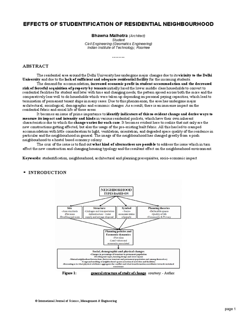 Effects of Studentification of Residenti | PDF