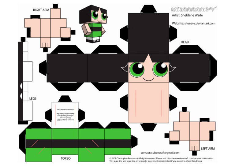 powerpuff-girl1-paper-toys-paper-craft