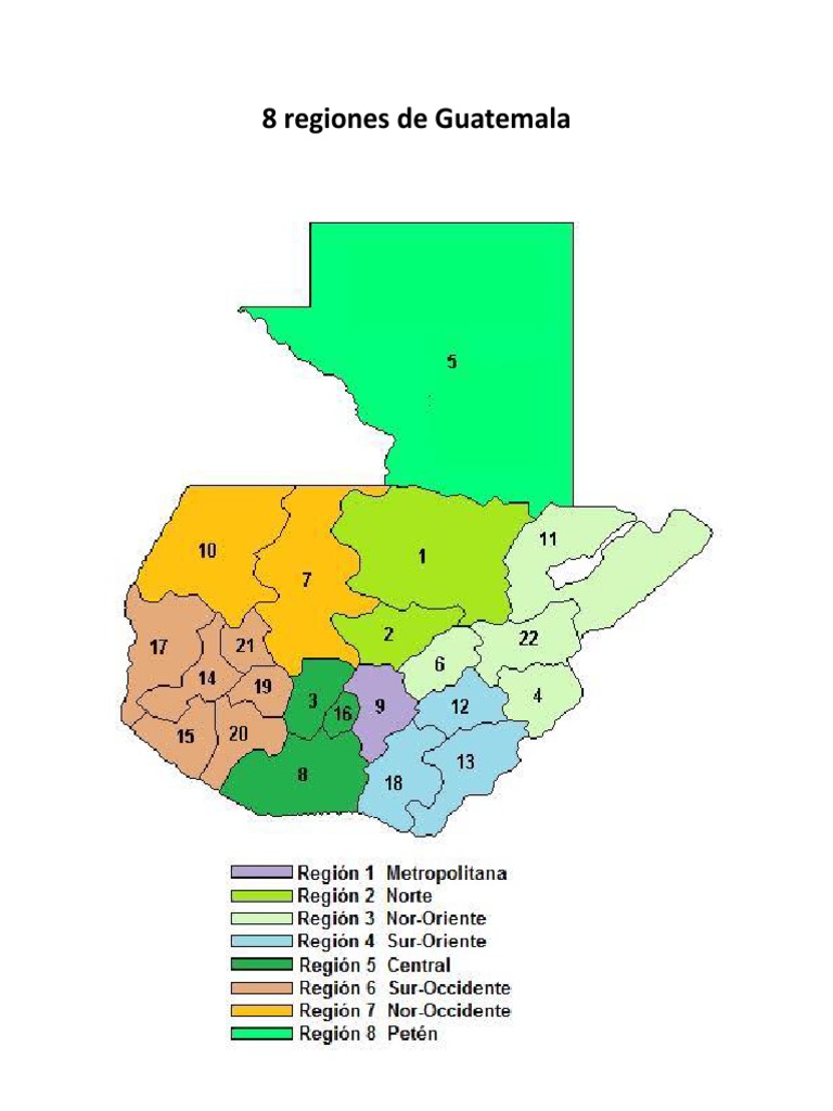 8 Regiones de Guatemala | PDF
