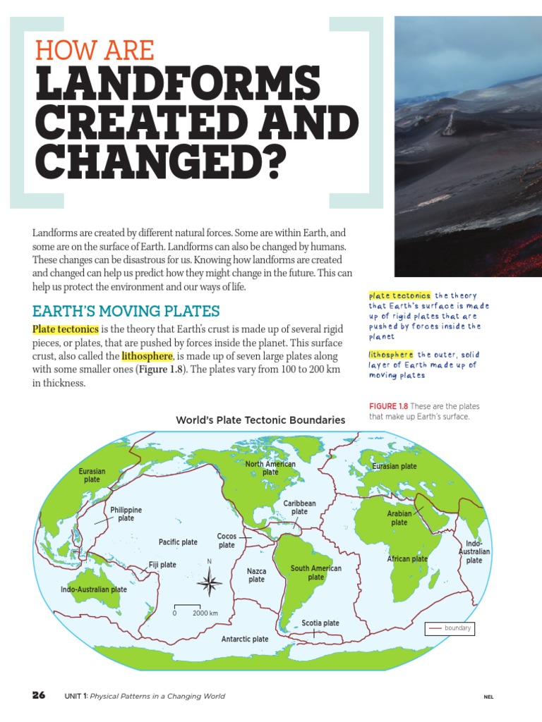 ch1 How Are Landforms Created and Changed | PDF | Plate Tectonics | Erosion