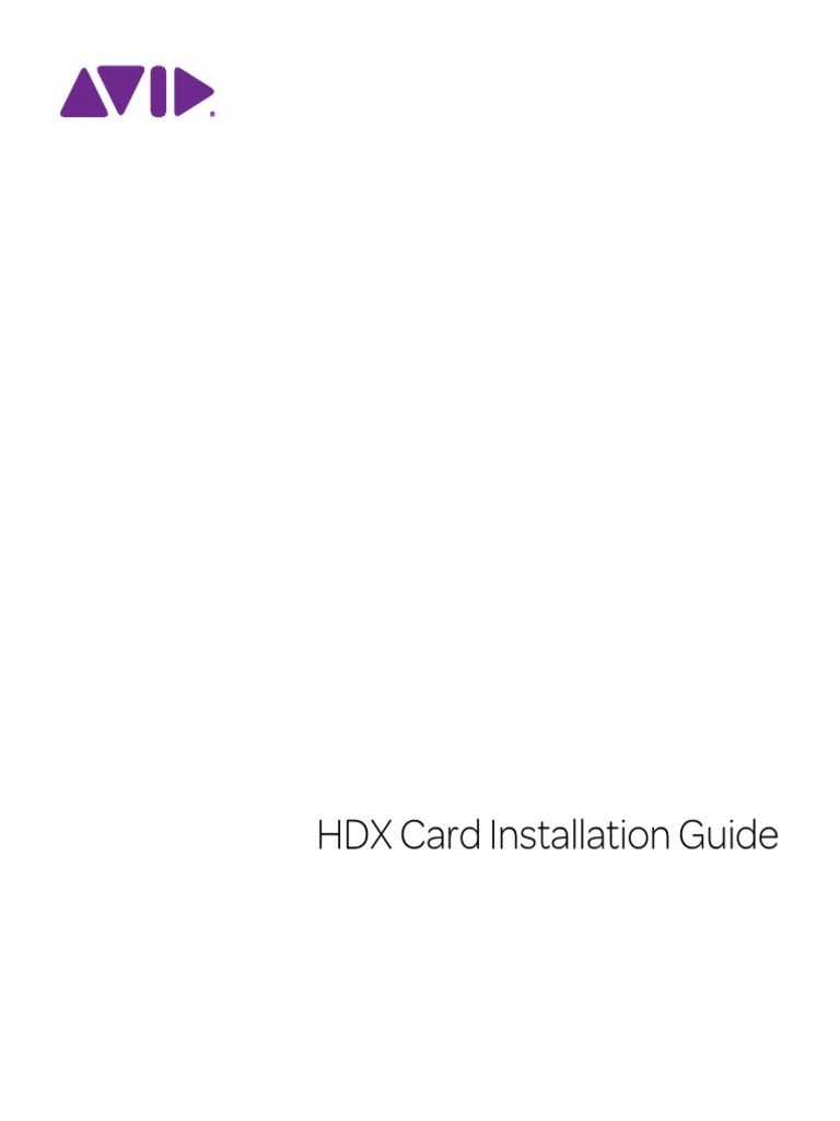 Install Guide HDX PDF | Download Free PDF | Digital Technology | Audio ...