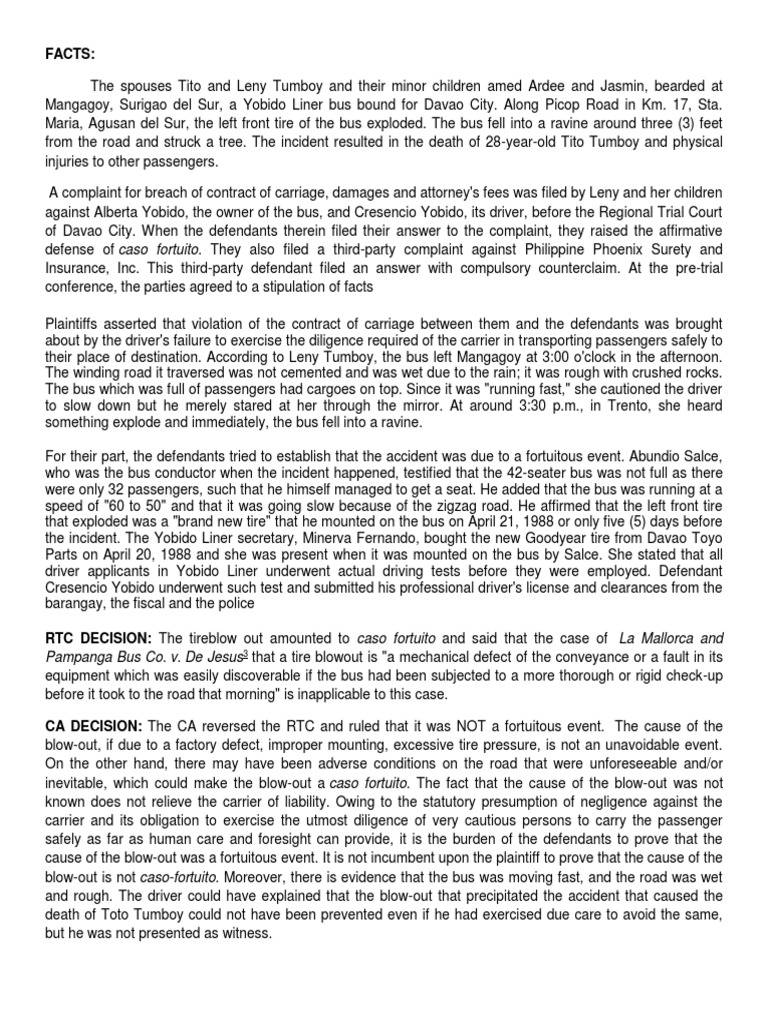 Yobido v. CA Case Digest | PDF | Negligence | Damages