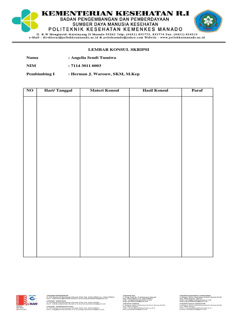 Lembar Konsul Skripsi | PDF