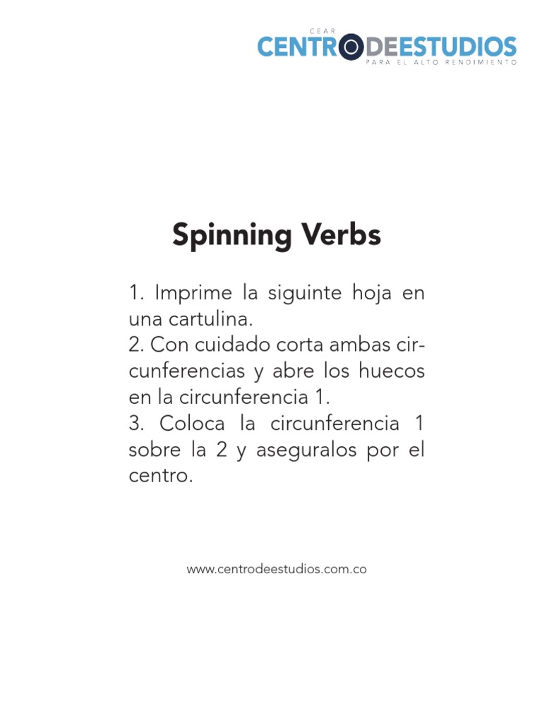Spinning Verbs PDF | PDF