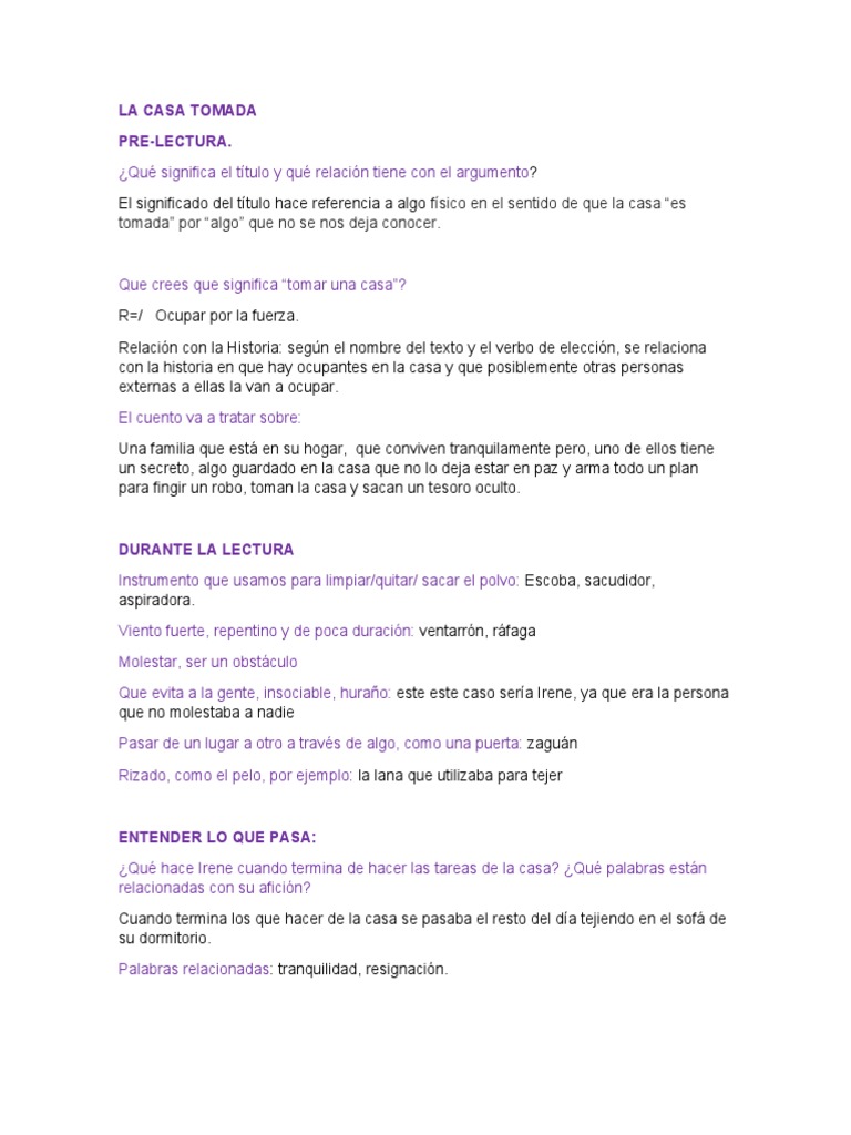 La Casa Tomada | PDF